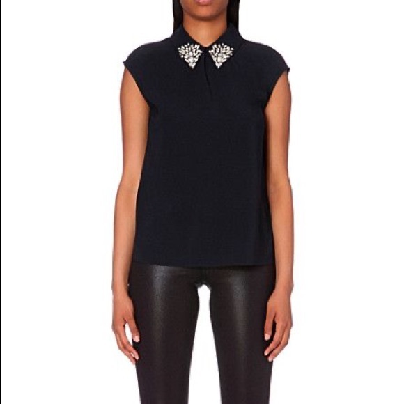 Ted Baker London | Tops | Ted Baker Edah Embellished Collar Blouse ...